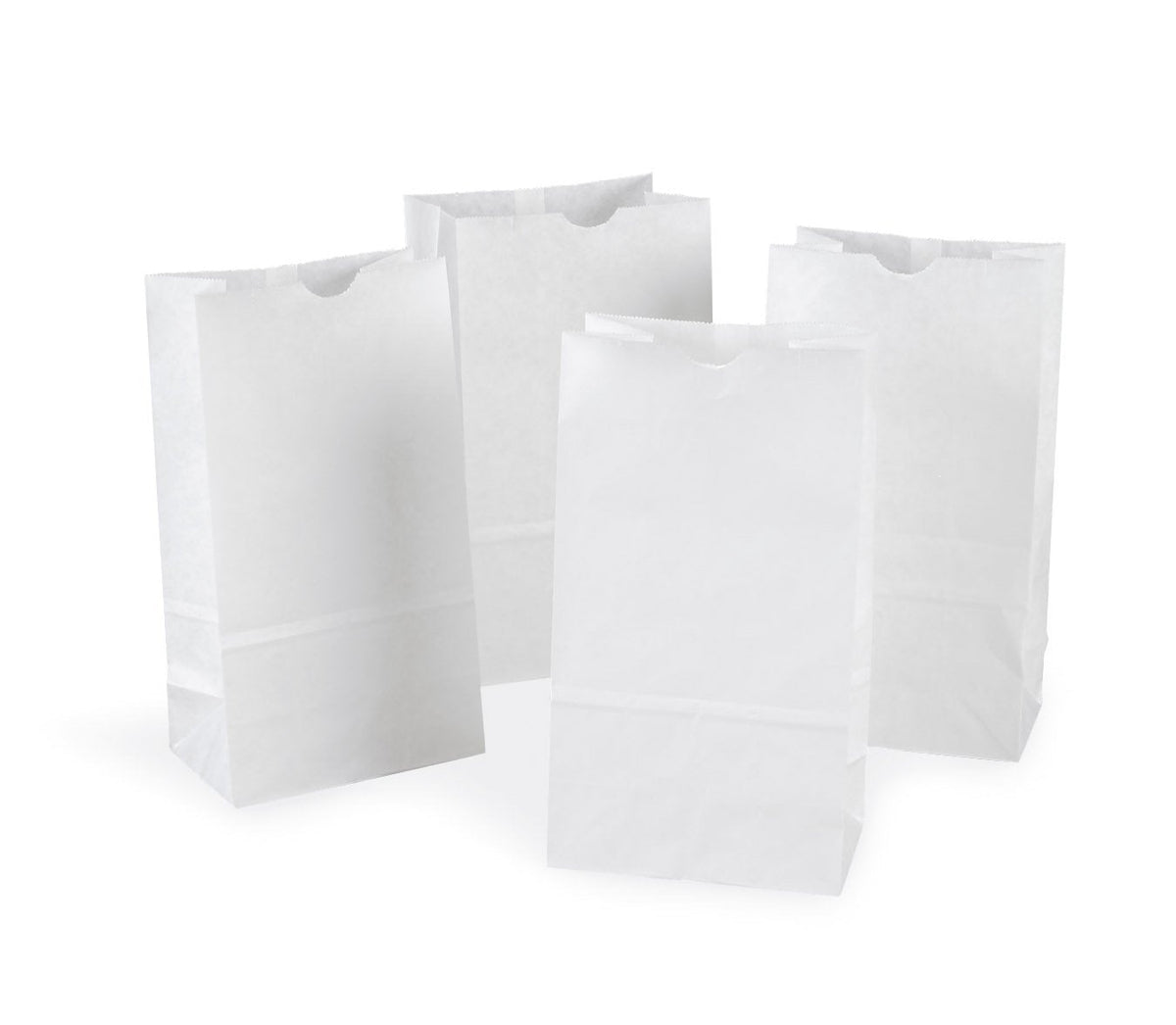RiteEarth - 6 Lbs Plain White Paper Bag, Pack of 500, 2Bn/Case (1000/C ...